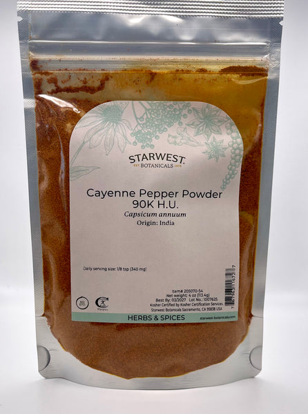 Cayenne Pepper Powder 90K. HU 4 oz – Drug Free Help Store