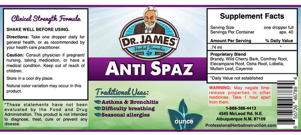 Anti Spaz 1oz – Drug Free Help Store